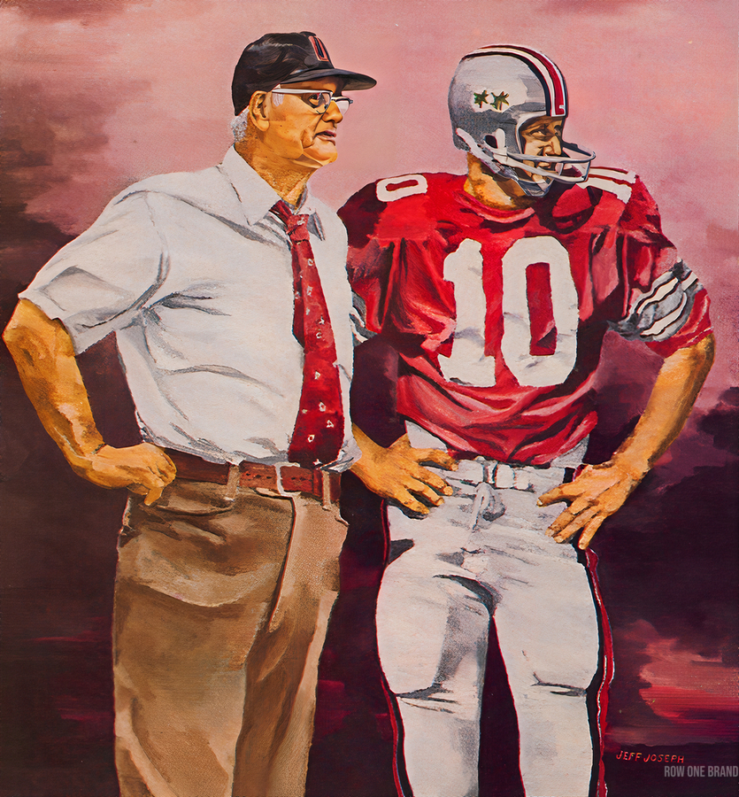 Ohio State Woody Hayes Football Art by Row One Brand Wall Art