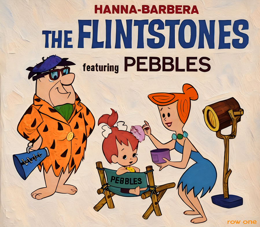 1963 Flintstones and Pebbles by Row One Brand Wall Art