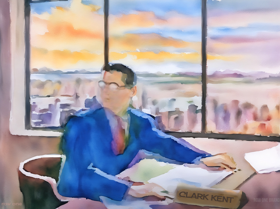 Clark Kent at Desk by Row One Brand Wall Art