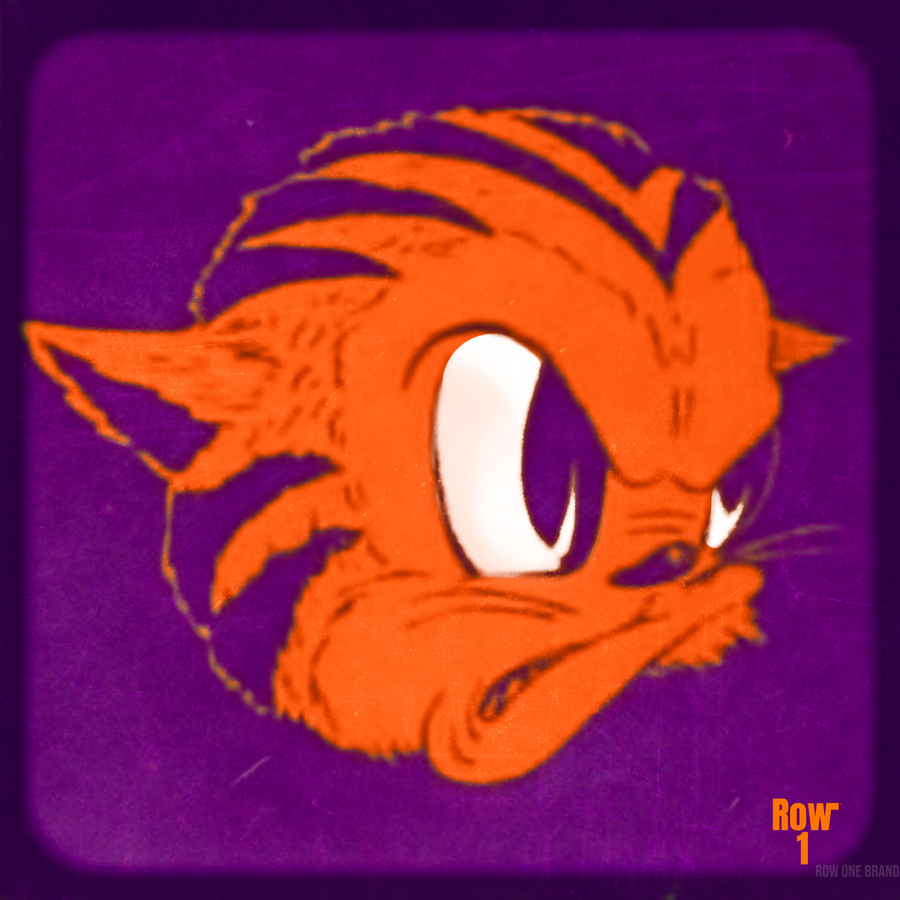 1950s Clemson Tiger Cartoon Art by Row One Brand Wall Art