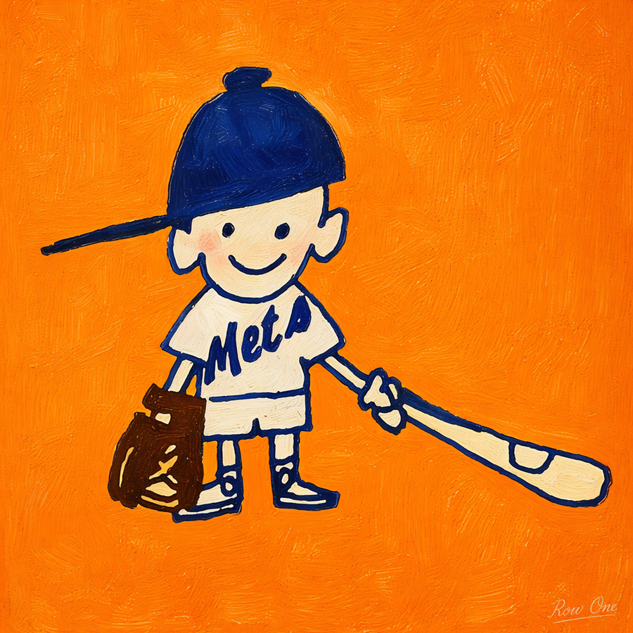 1966 New York Mets Cartoon Art by Row One Brand Wall Art
