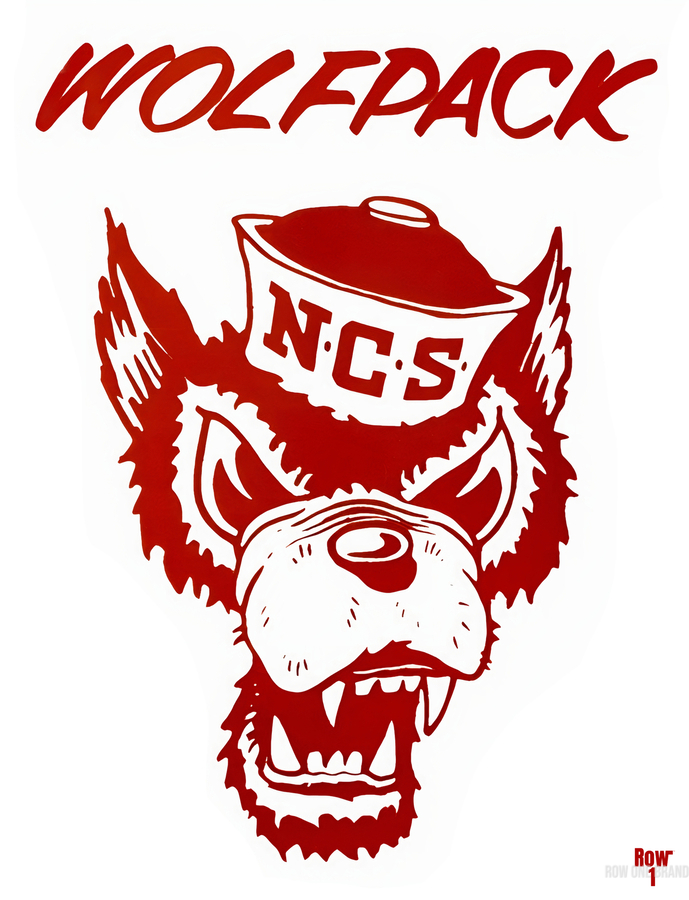 Vintage Sixties NC State Wolfpack Art by Row One Brand Wall Art