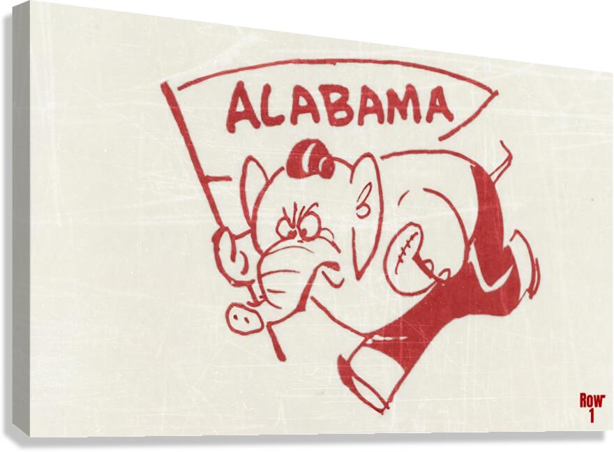 Vintage Alabama Mascot Art by Row One Brand Wall Art