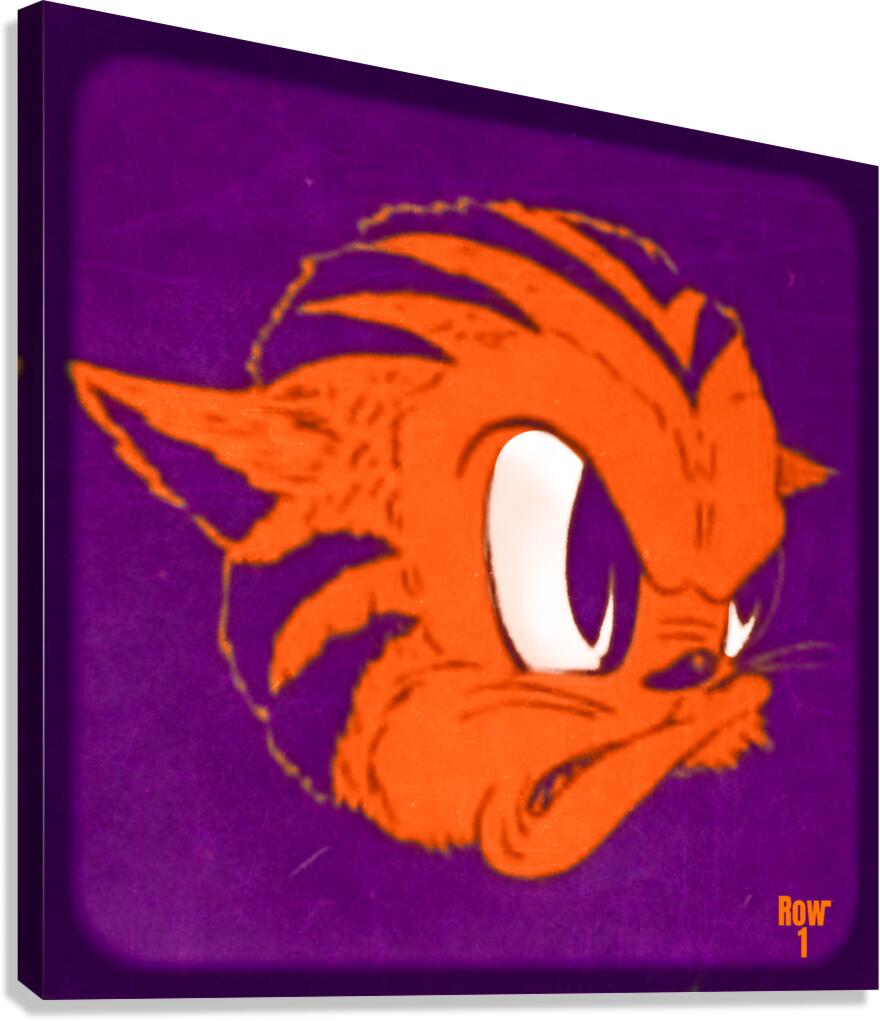 1950s Clemson Tiger Cartoon Art by Row One Brand Wall Art
