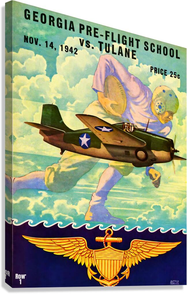 1942 Georgia Pre Flight vs. Tulane by Row One Brand Wall Art