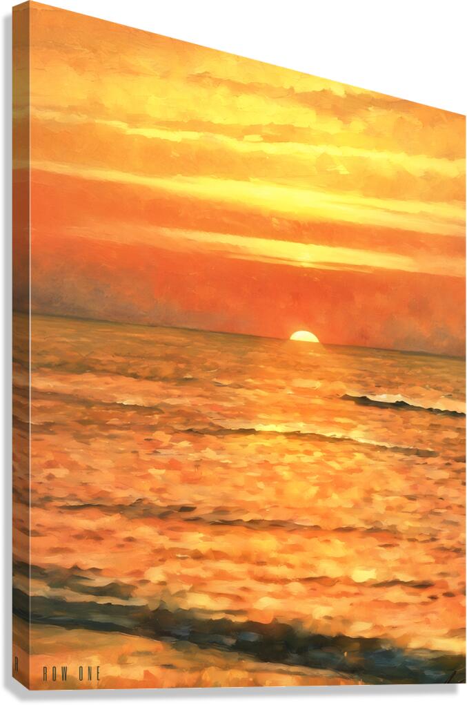 1980s beach sunset by Row One Brand Wall Art
