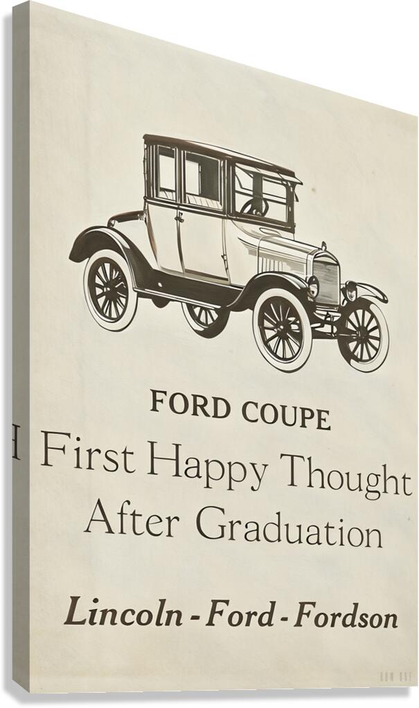 1920s ford coupe ad by Row One Brand Wall Art