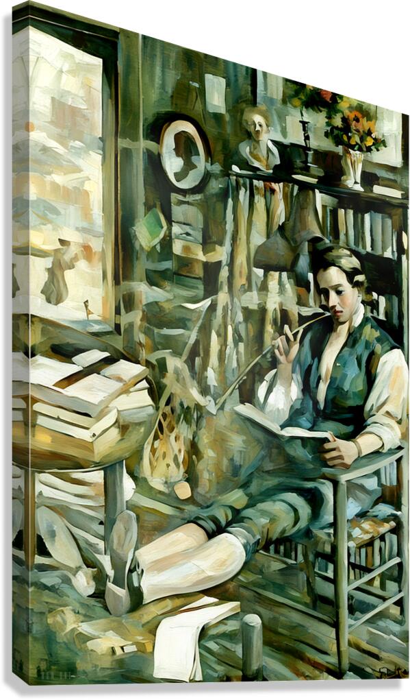 early 1900s art showing 1806 studying by Row One Brand Wall Art