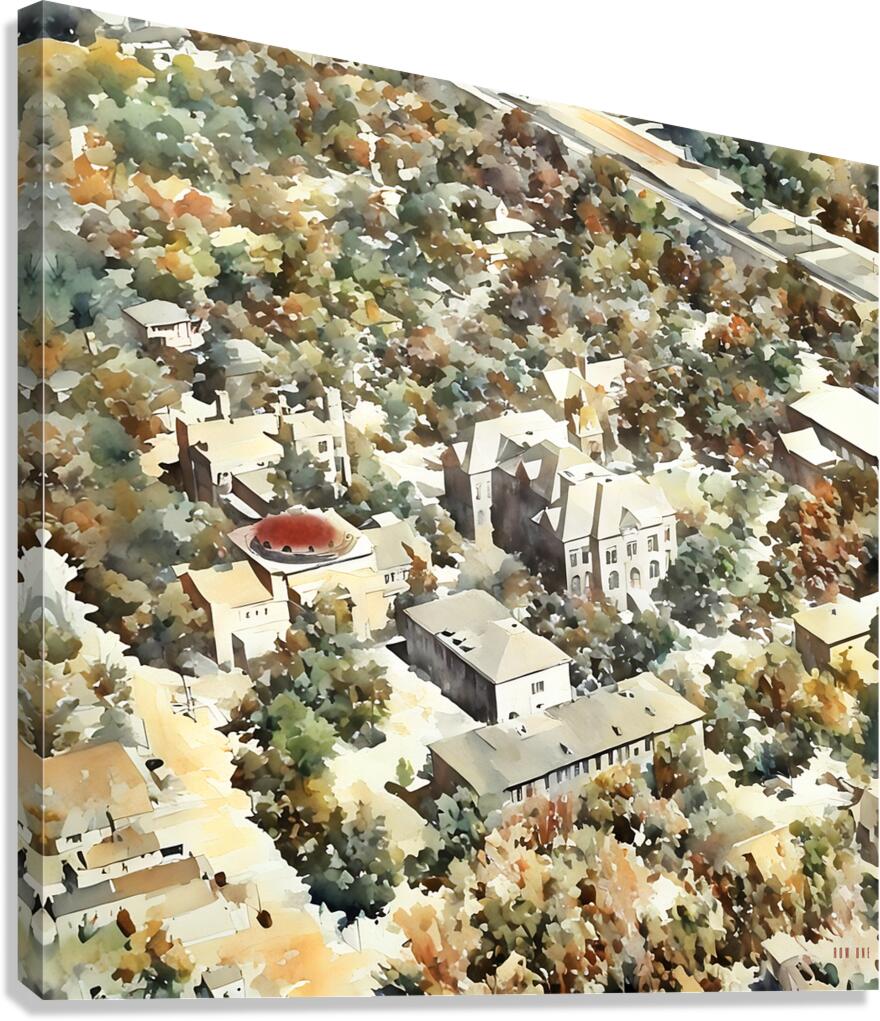 southern illinois university campus art 1940s by Row One Brand Wall Art