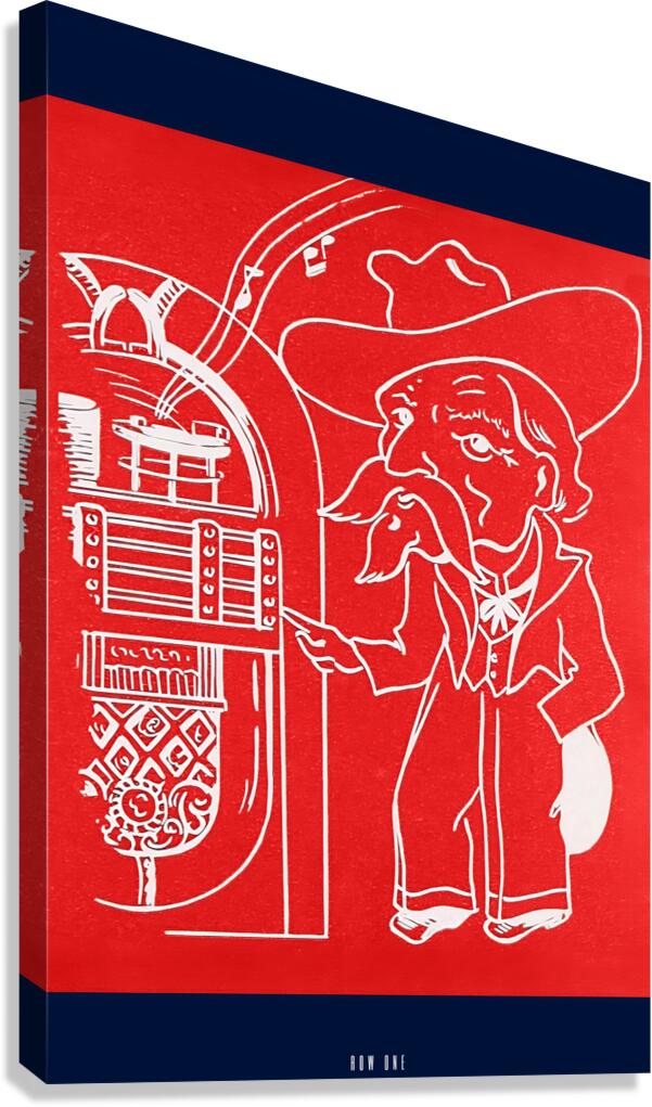 Vintage Colonel Reb at Jukebox by Row One Brand Wall Art