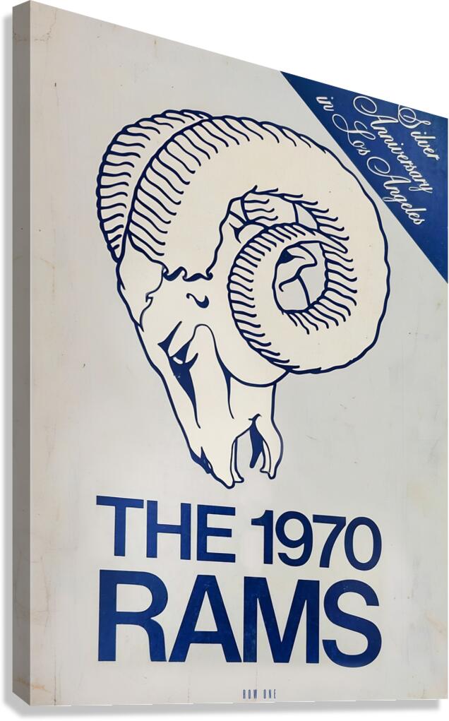 1970 LA Rams Silver Anniversary Art by Row One Brand Wall Art