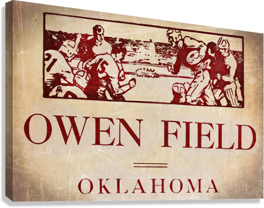 1920s Owen Field Oklahoma Football Art by Row One Brand Wall Art