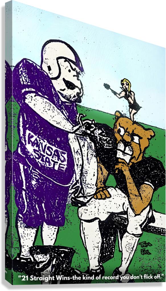 1969 Penn State Football Cartoon Art by Row One Brand Wall Art