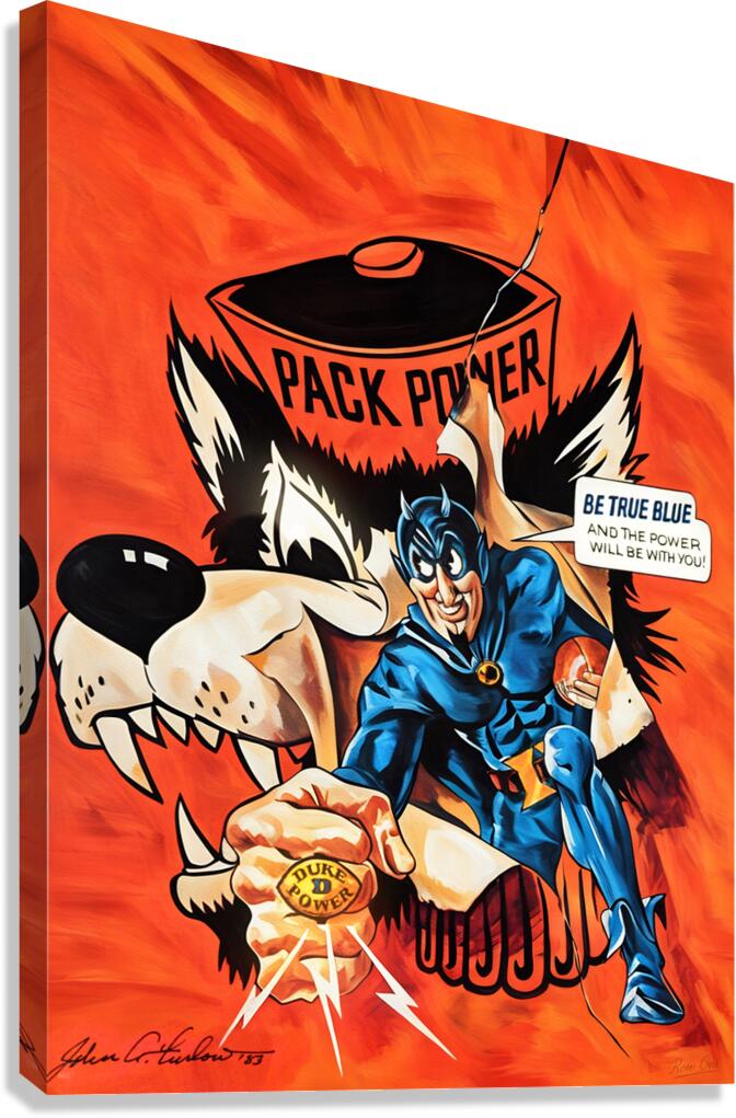 1983 Duke NC State Cartoon Art by John Furlow by Row One Brand Wall Art