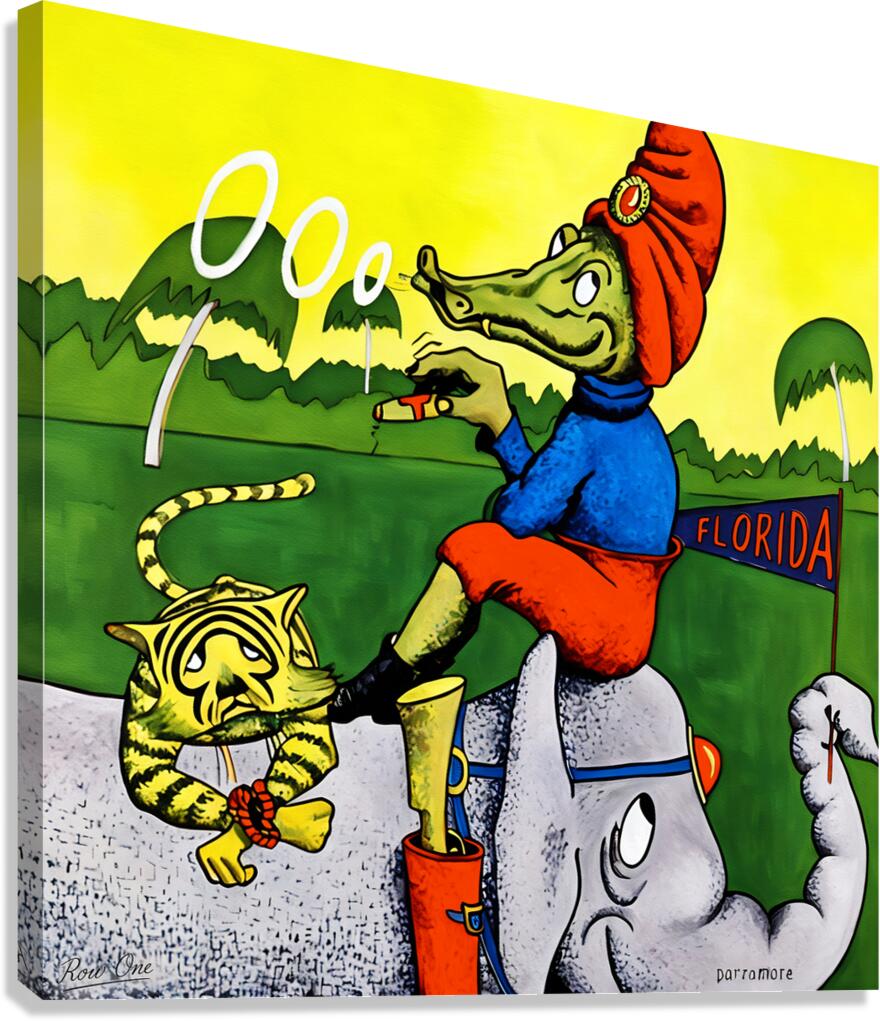 1956 Florida Gator Cartoon Art by Parramore by Row One Brand Wall Art
