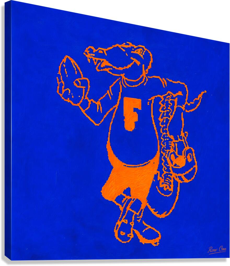 1950s Florida Gator Football Cartoon Art by Row One Brand Wall Art