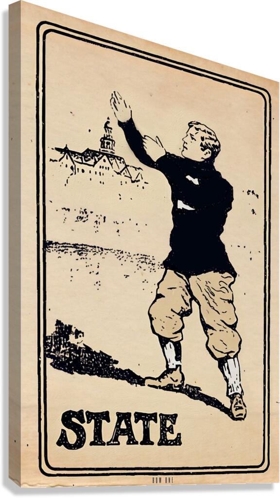 Throwback Penn State Football Player Art by Row One Brand Wall Art