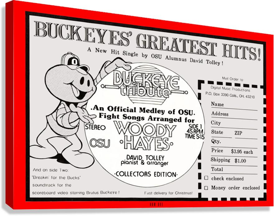 1984 Ohio State Fight Songs Advertisement by Row One Brand Wall Art