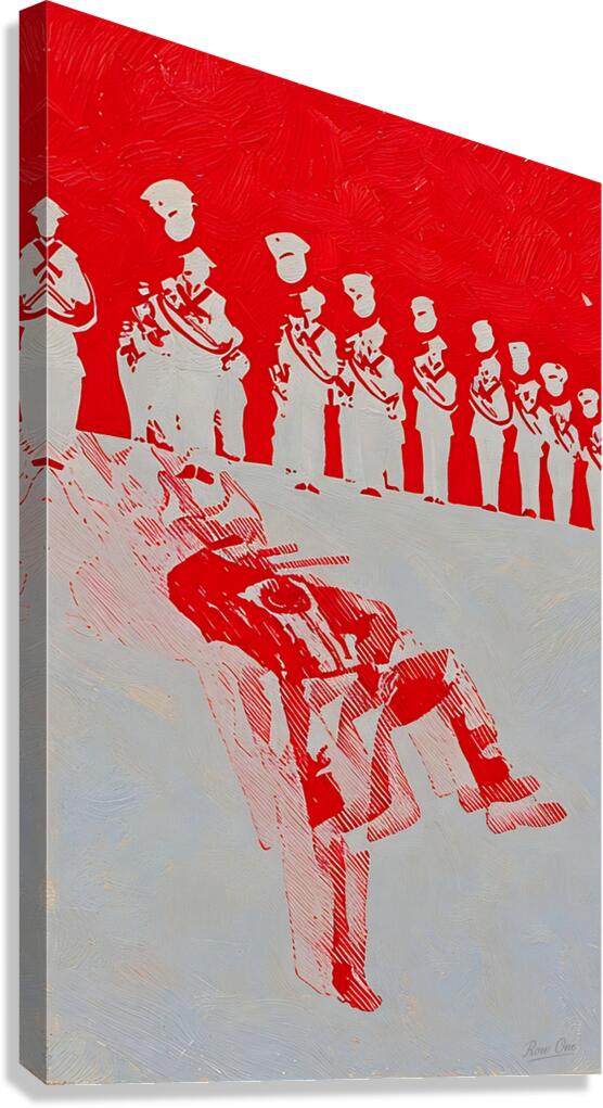 Abstract 1970s Ohio State Marching Band Art by Row One Brand Wall Art