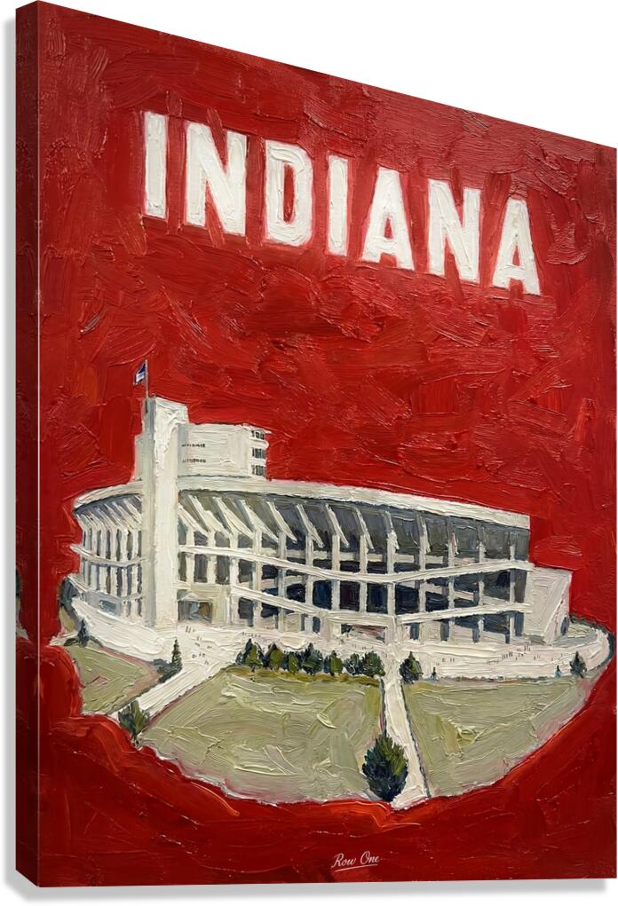 1960s Indiana Memorial Stadium Art Remix by Row One Brand Wall Art