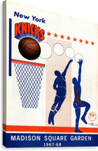 1967 New York Knicks Basketball Art by Row One Brand Wall Art