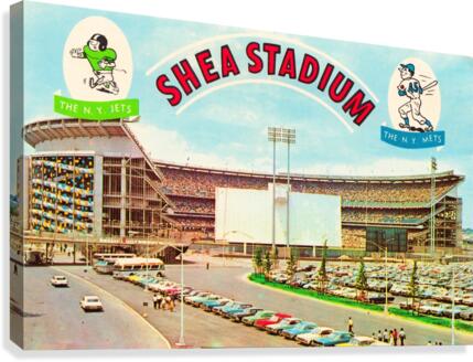 Vintage Shea Stadium Poster by Row One Brand Wall Art
