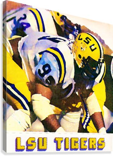 Retro Remix 1983 LSU Football Art by Row One Brand Wall Art