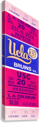 1976 college football usc ucla ticket stub by Row One Brand Wall Art