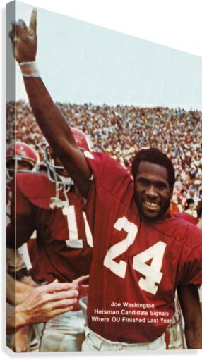 1974 Oklahoma Sooners Football Joe Washington Poster by Row One Brand ...
