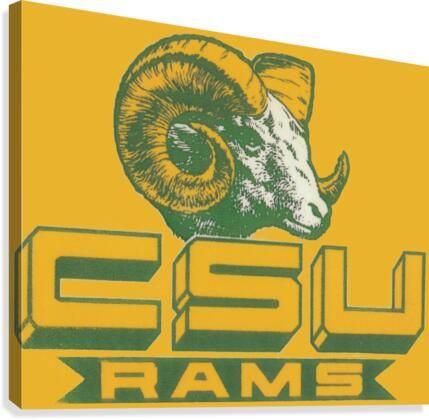 Vintage Colorado State University Rams Art by Row One Brand Wall Art