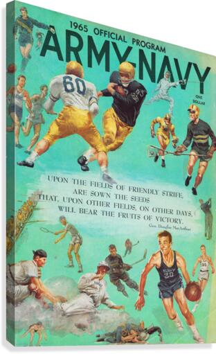 1965 Army vs. Navy Football Program by Row One Brand Wall Art