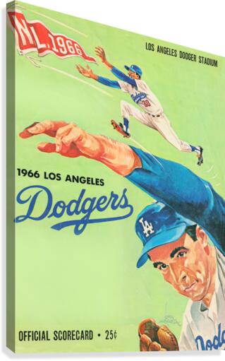 1967 Dodgers Scorecard Art Karl Hubenthal by Row One Brand Wall Art