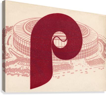 Retro Philadelphia Phillies Baseball Art by Row One Brand Wall Art