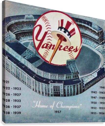 1957 New York Yankees Home of Champions Art by Row One Brand Wall Art