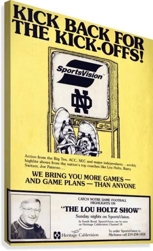 1988 Lou Holtz Show Advertisement Poster by Row One Brand Wall Art