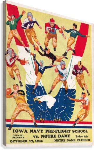 1942 Iowa Pre-Flight vs. Notre Dame | Row 1 by Row One Brand Wall Art