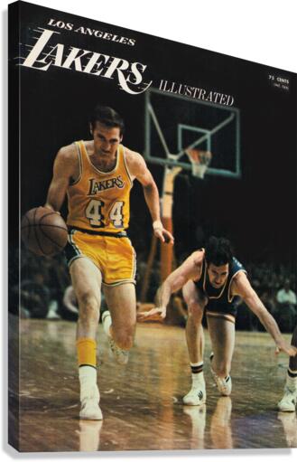 1970 Los Angeles Lakers Illustrated Cover Art by Row One Brand Wall Art