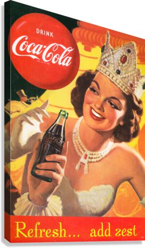 1964 Coke Advertisement Vintage Coca-Cola Ad by Row One Brand Wall Art