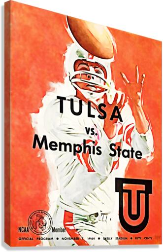 1964 Tulsa Football Program Cover Art by Row One Brand Wall Art