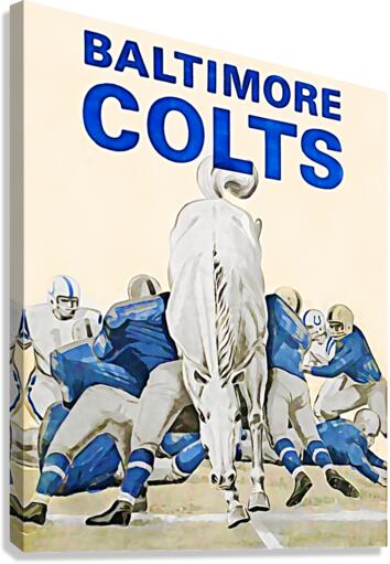 1963 Baltimore Colts Vintage Football Art by Row One Brand Wall Art