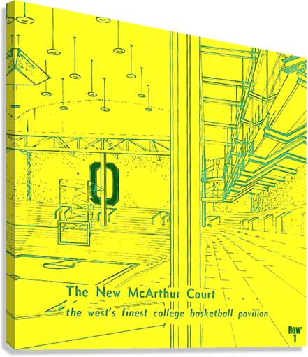 Vintage Oregon Ducks McArthur Court Art by Row One Brand Wall Art