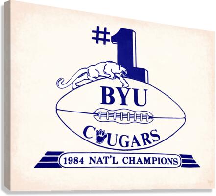 1984 BYU Football National Champions Art by Row One Brand Wall Art