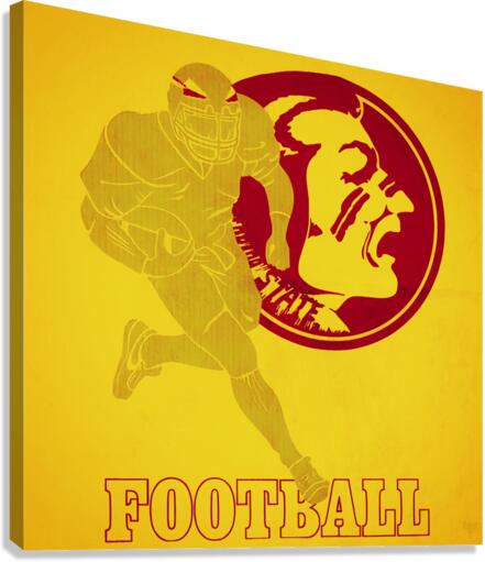 1980s Florida State Throwback Football Art by Row One Brand Wall Art