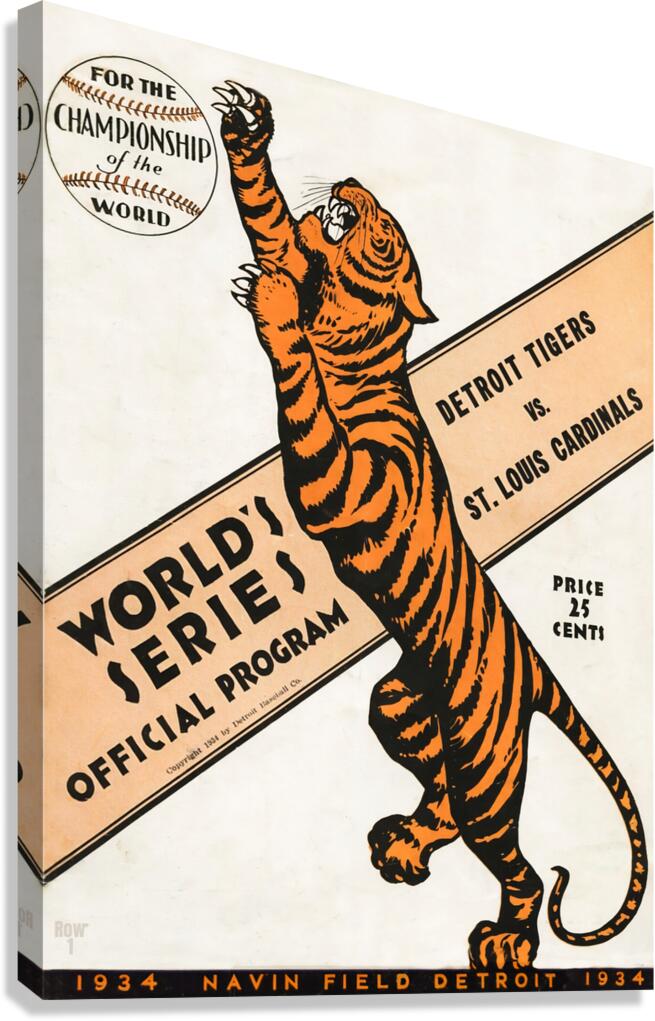 1934 World Series Program Cover Art by Row One Brand Wall Art
