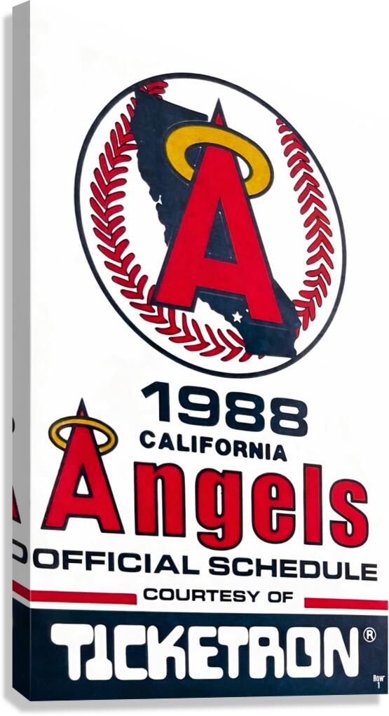 1988 California Angels Ticketron Schedule Art by Row One Brand Wall Art
