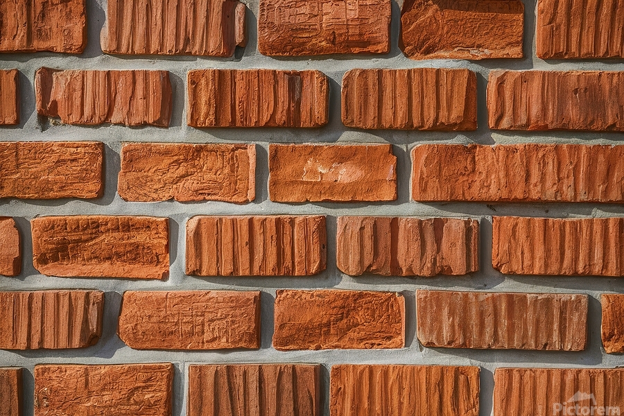 Brick brown wall background 2 by Violeta Popescu Wall Art