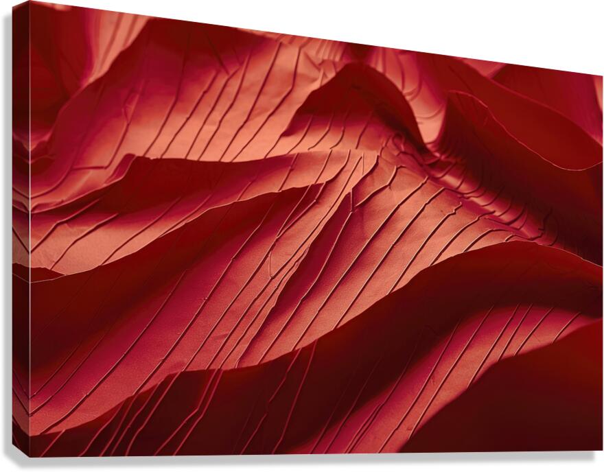 Sheet of red paper texture background 4 by Violeta Popescu Wall Art