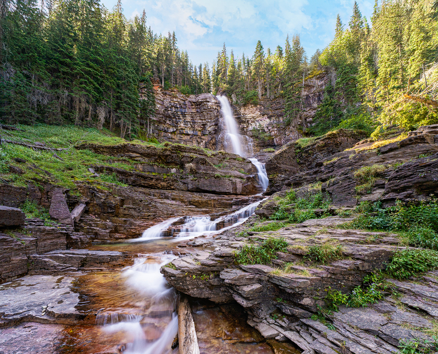 Virginia Falls Cascade by Geoffrey Prior Wall Art