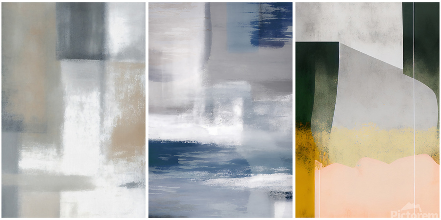 The Abstract Motif: Trio of Modern Paintings for Walls by JustArt ...