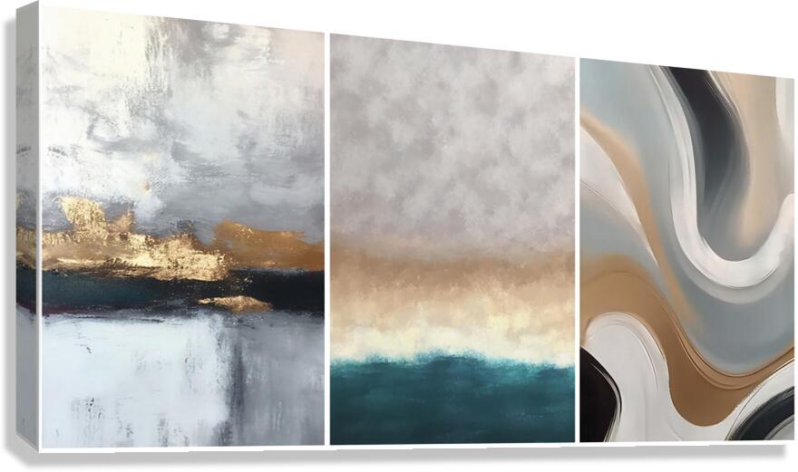 Modern Abstract Artscape: A Triad of Original Paintings for ...